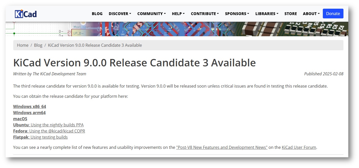 KiCad Ver9 候選版本發布 - KiCad Master